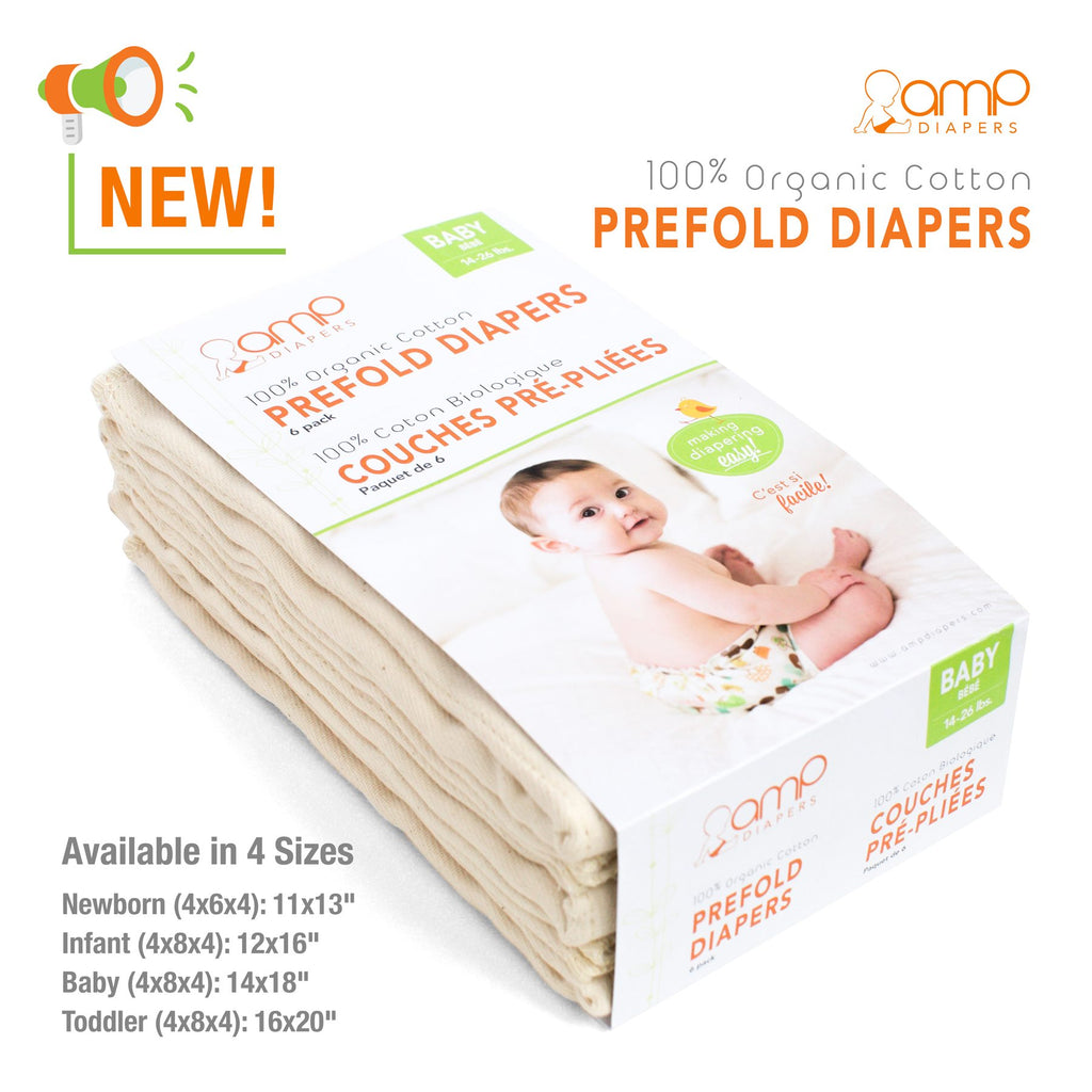 Prefolds & Flat Diapers, Canada — Cloth Diaper Kids